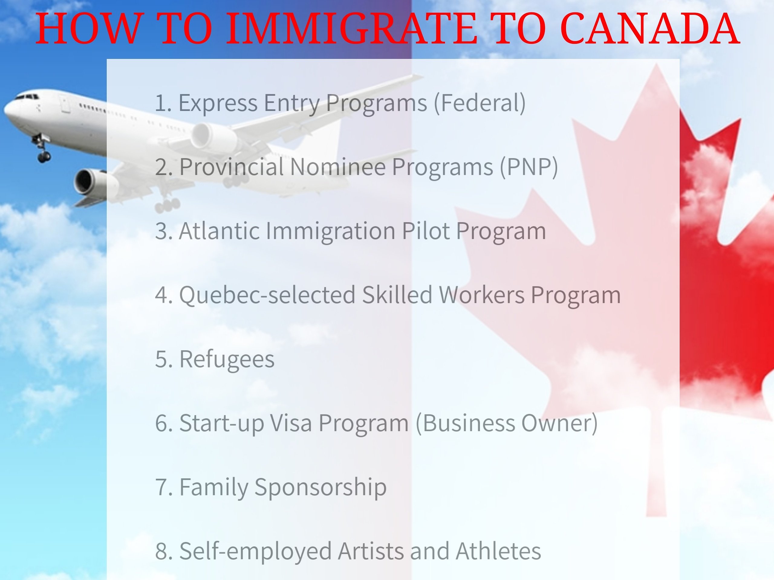 IMMIGRATING TO CANADA - English & Immigration
